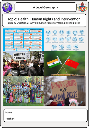 Health, Human Rights and Intervention Booklets A-Level Geography ...