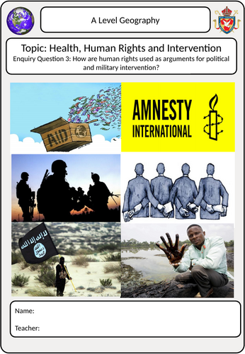 Health, Human Rights and Intervention Booklets A-Level Geography ...