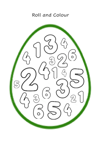 Easter Roll and Colour - Early Years Maths | Teaching Resources