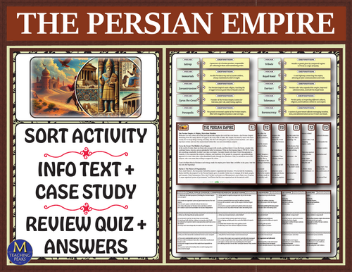 Persian Empire Reading Comprehension Passages Vocabulary Match History ...