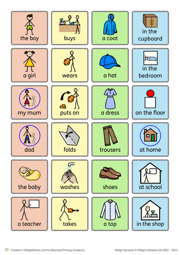9 Colourful Semantics with widgits Sentence building worksheets ...