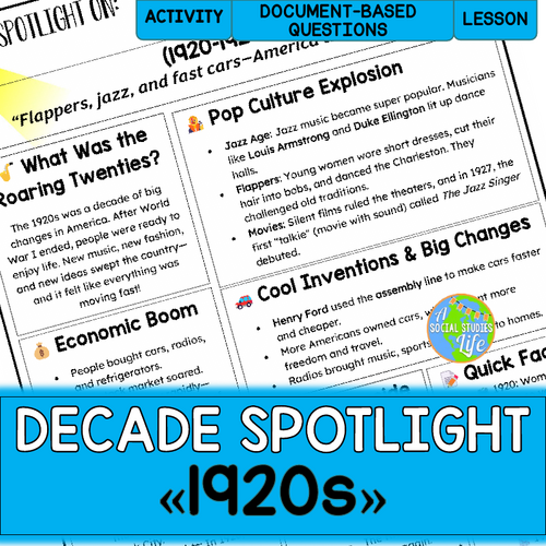 Roaring Twenties Decade Spotlight | Teaching Resources