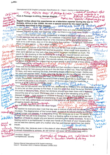 Annotated anthology texts for Edexcel iGCSE English Language | Teaching Resources