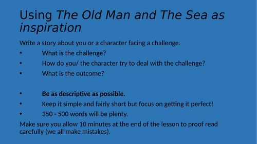 The Old Man and the Sea scheme of work | Teaching Resources