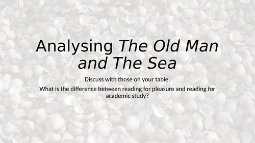 The Old Man and the Sea scheme of work | Teaching Resources