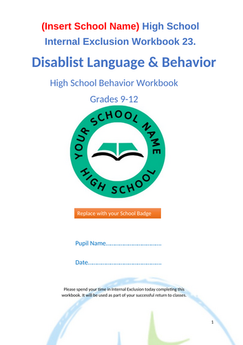 In / Out School Suspension Workbook 23.Disablist Language & Behavior ...