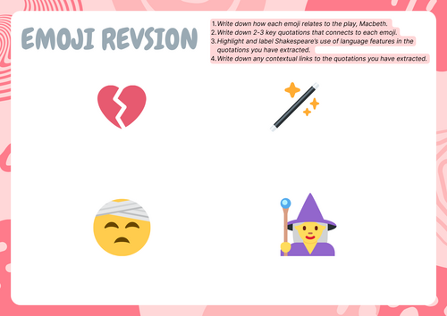 Macbeth Emoji Revision | Teaching Resources