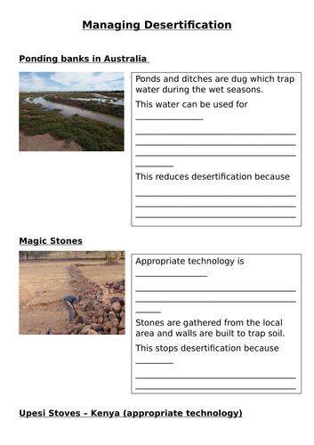 KS4 Living World: Managing desertification | Teaching Resources