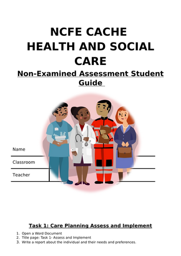 EXAM BUNDLE-NCFE CACHE Level 1/2 Technical Award in Health and Social ...