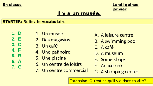 Year 7 French - Third half term lessons | Teaching Resources