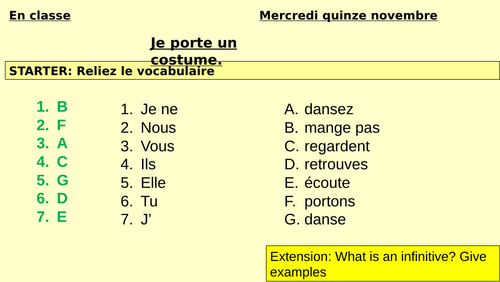Year 8 French - Second half term lessons | Teaching Resources