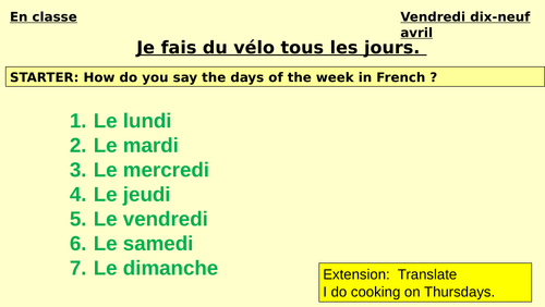 Year 8 French - fifth half term lessons | Teaching Resources