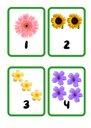Flower Numbers, Flower Numbers 1-10, Subitizing Flowers, Subitize ...