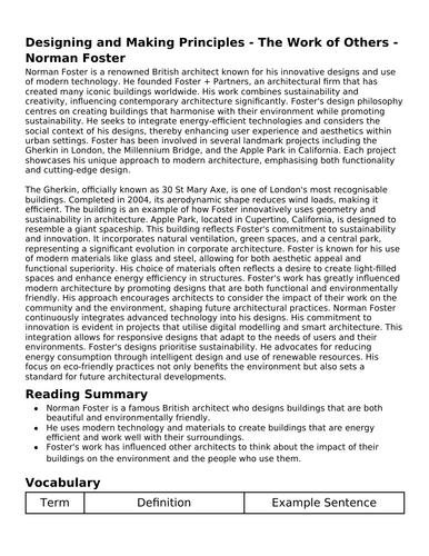 AQA DT Designing and Making Principles - The Work of Others - Norman ...
