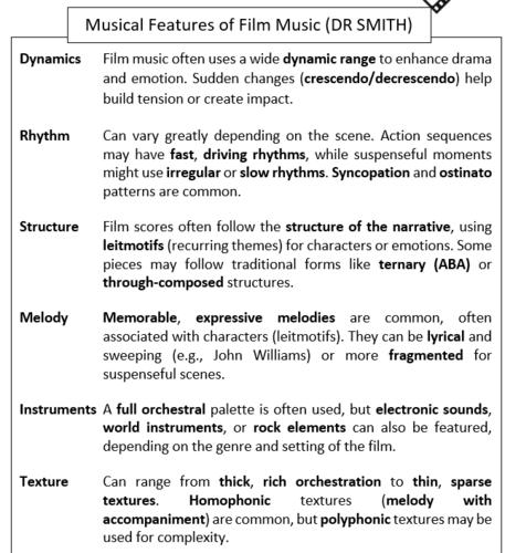 Film Music Worksheet 2 (cover lesson) | Teaching Resources