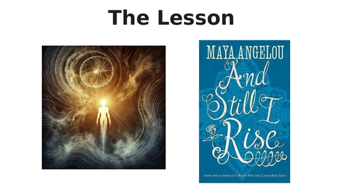 Maya Angelou: And Still I Rise Anthology Cambridge AS Level | Teaching ...