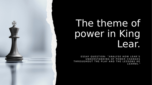 King Lear: Theme of Power revision lesson | Teaching Resources