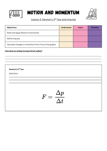 OCR A level Physics- Motion and Momentum *complete* lesson series ...