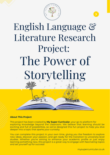 English Language & Literature Super Curricular Project | Teaching Resources