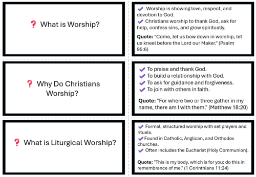 Religious Studies Emergency Revision Flash Cards – Christian Beliefs ...