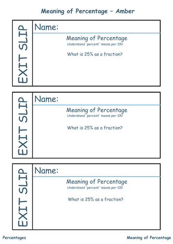 Meaning of Percentage – Full Lesson with Differentiated Resources ...