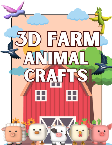 3D Farm Animals Crafts | Teaching Resources
