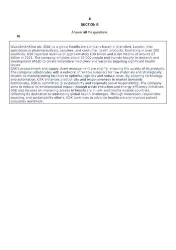 OCR Business - GCSE - PAPER 2 practice and answers | Teaching Resources