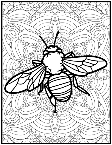 Bees Coloring Pages | Mindfulness Coloring Sheets | Cute Bee Coloring ...