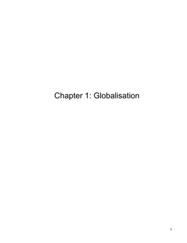 WACE Unit 3 Chapter 1 Globalization | Teaching Resources