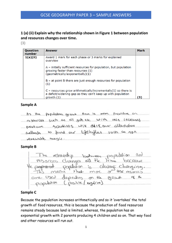 Edexcel B GCSE Geography Paper 3 Revision Resources | Teaching Resources