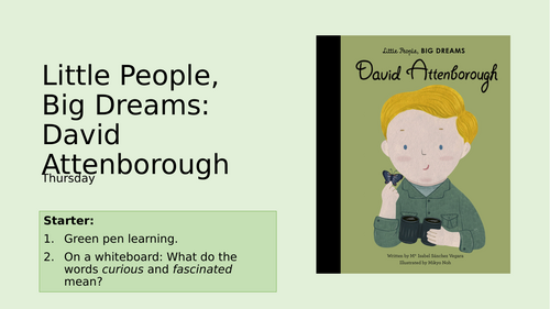 David Attenborough Year 3/4 Reading Comprehension / VIPERS Unit ...