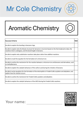 Aromatic Chemistry Booklet | Teaching Resources