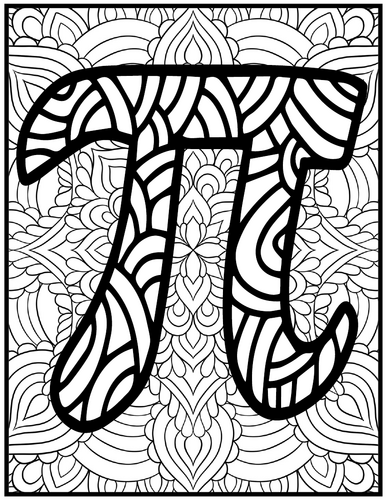 Pi Day Coloring Pages | 23 Mindfulness Pi Day Sheets | Math, Mandalas ...