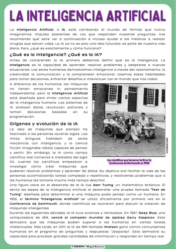 La Inteligencia Artificial | ACTIVIDADES DE LECTURA & ESCRITURA ...