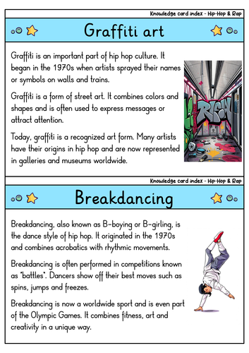 Hip-Hop Culture – Flashcards on History, Rap, DJing, and Breakdance ...
