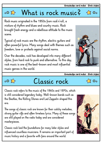 Rock Styles - Flashcards on History, Genres, and Iconic Bands ...