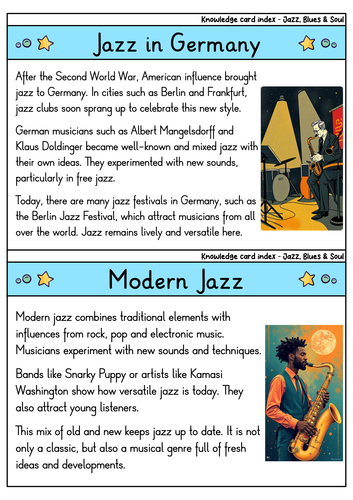 Jazz, Blues & Soul - Flashcards on History, Key Artists, and Styles ...