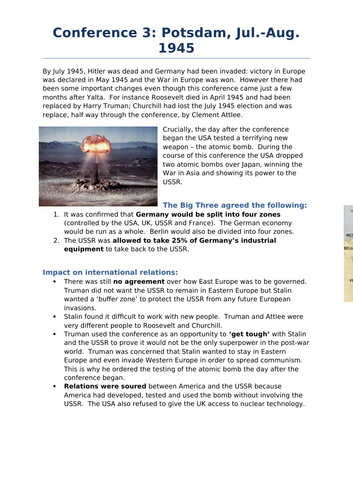 GCSE Cold War L2: The Atomic Bomb | Teaching Resources