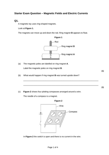iGCSE Magnetic Fields Sequence of Lessons | Teaching Resources