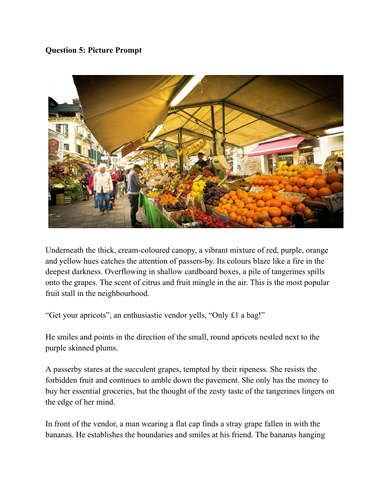 Picture Prompt: GCSE, Descriptive Writing - Dyslexic Support for ...