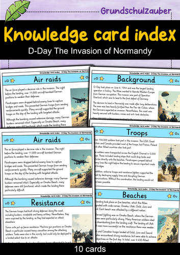 D-Day - Flashcards on the Normandy Invasion, Key Events, and Historical ...