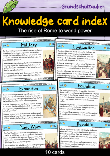The Rise of Rome to World Power - Flashcards | History | Roman Empire ...