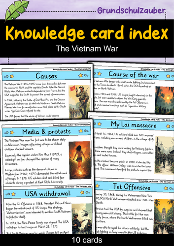 The Vietnam War - Flashcards | History | Key Battles | Major Figures ...