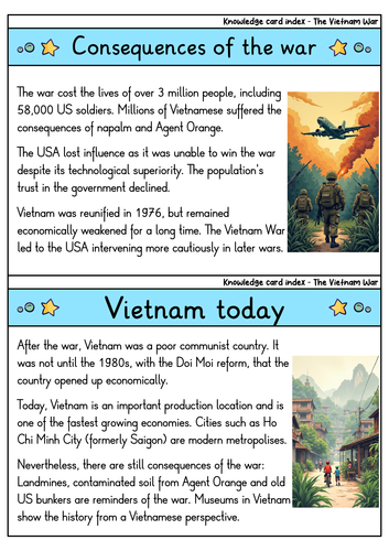 The Vietnam War - Flashcards | History | Key Battles | Major Figures ...