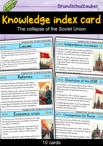 The Collapse of the Soviet Union - Flashcards | History | Key Events ...