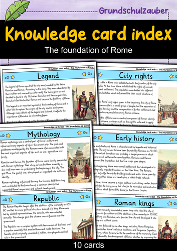 The Founding of Rome - Flashcards | History | Mythology | Key Events ...