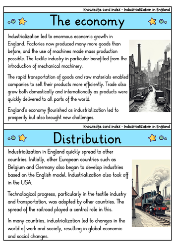 The Industrial Revolution in England - Flashcards | History | Key ...