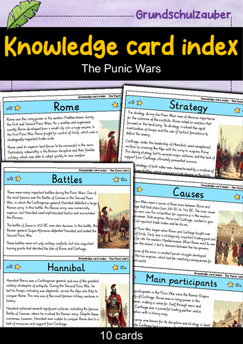 The Punic Wars - Flashcards | History | Key Battles | Rome vs. Carthage ...