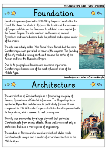 Constantinople - Flashcards | History | Key Events | Rise and Fall of ...