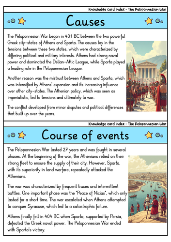 The Peloponnesian War - Flashcards | History | Key Battles | Athens vs ...